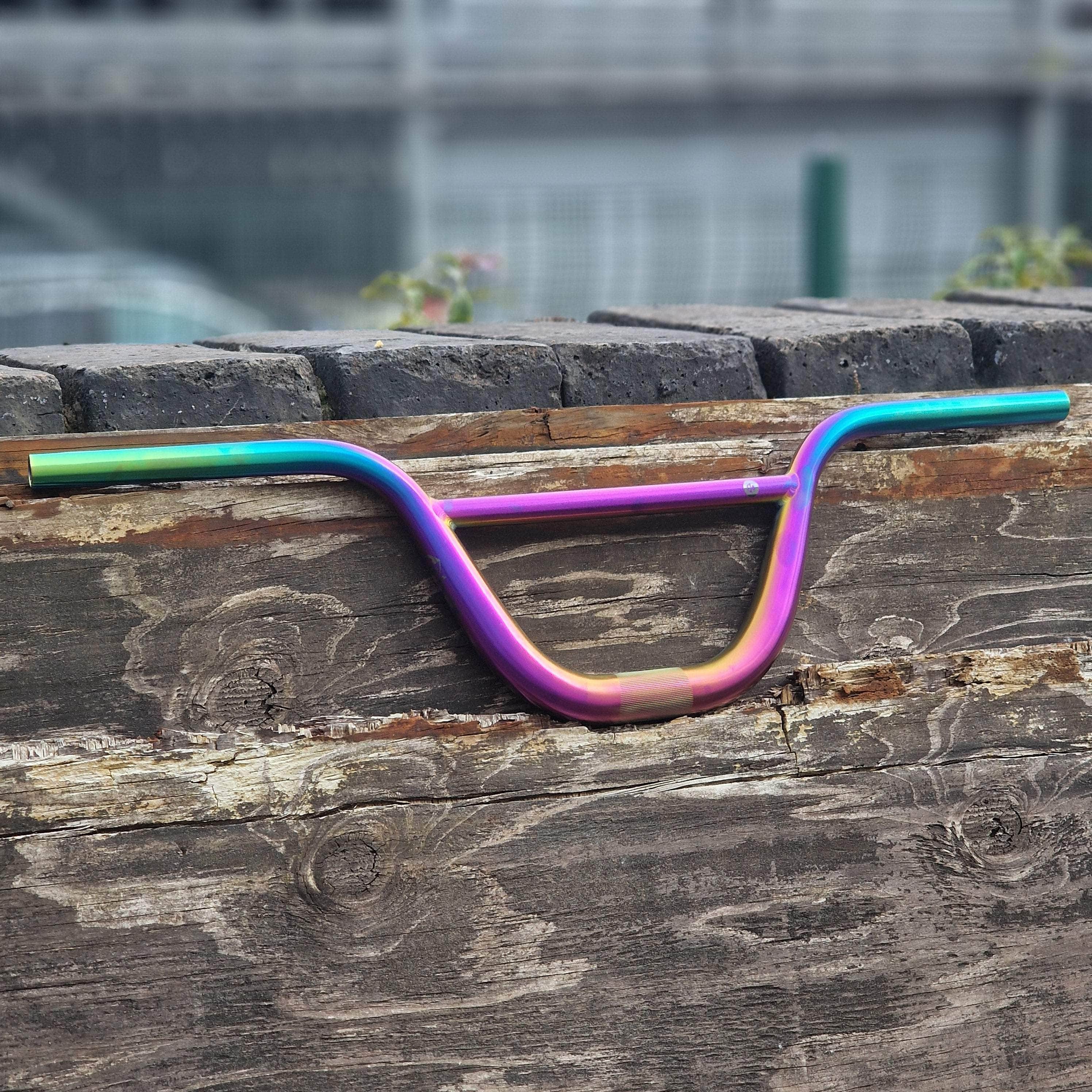 Box Hex Lab Titanium 31.8mm BMX Race Handlebar Rainbow | Alans BMX