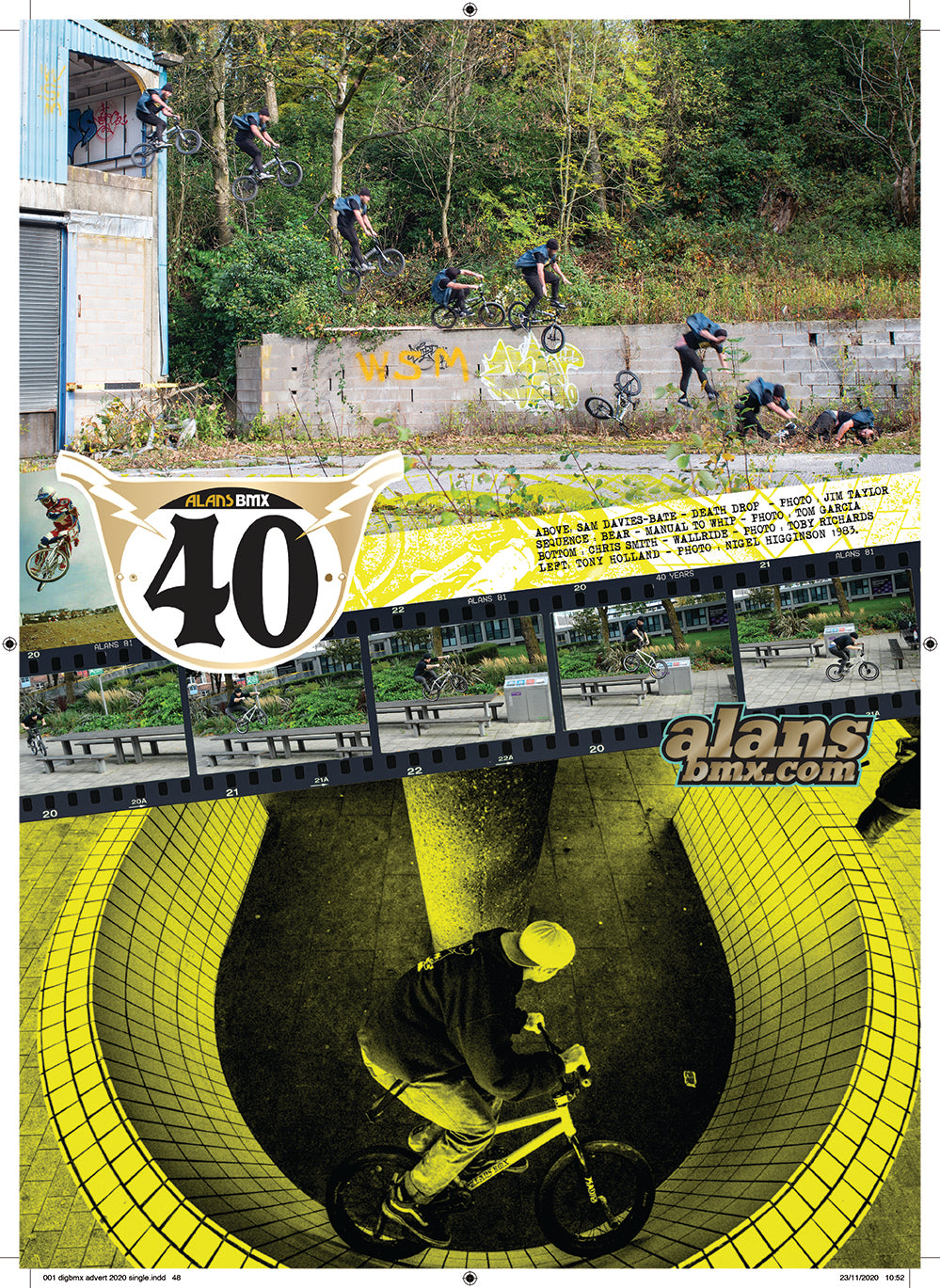 Dig 2020 Photo Issue: Alans 40 Year Advert | Alans BMX