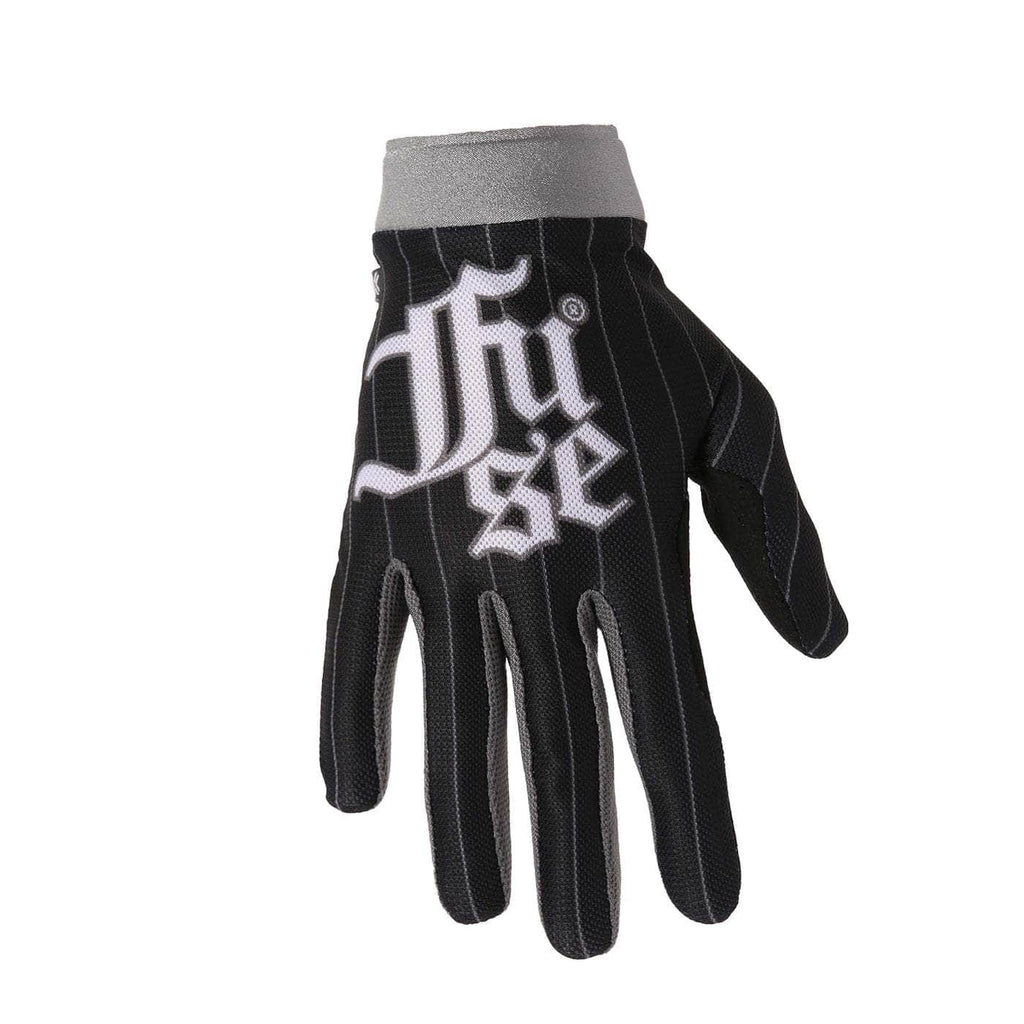 Fuse Omega Gloves Ballpark Black Silver | Alans BMX