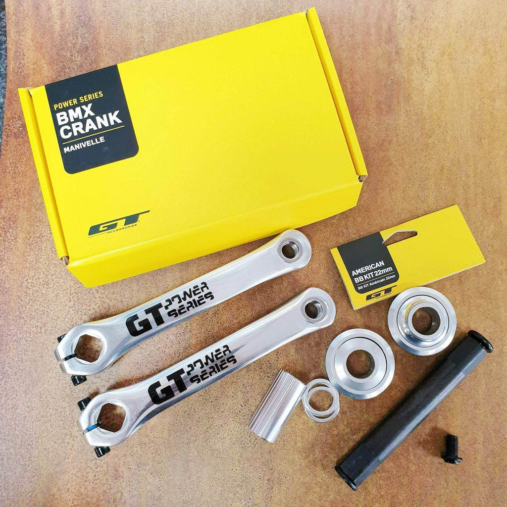 GT Power Series Alloy BMX Cranks with GT Bottom Bracket | Alans BMX
