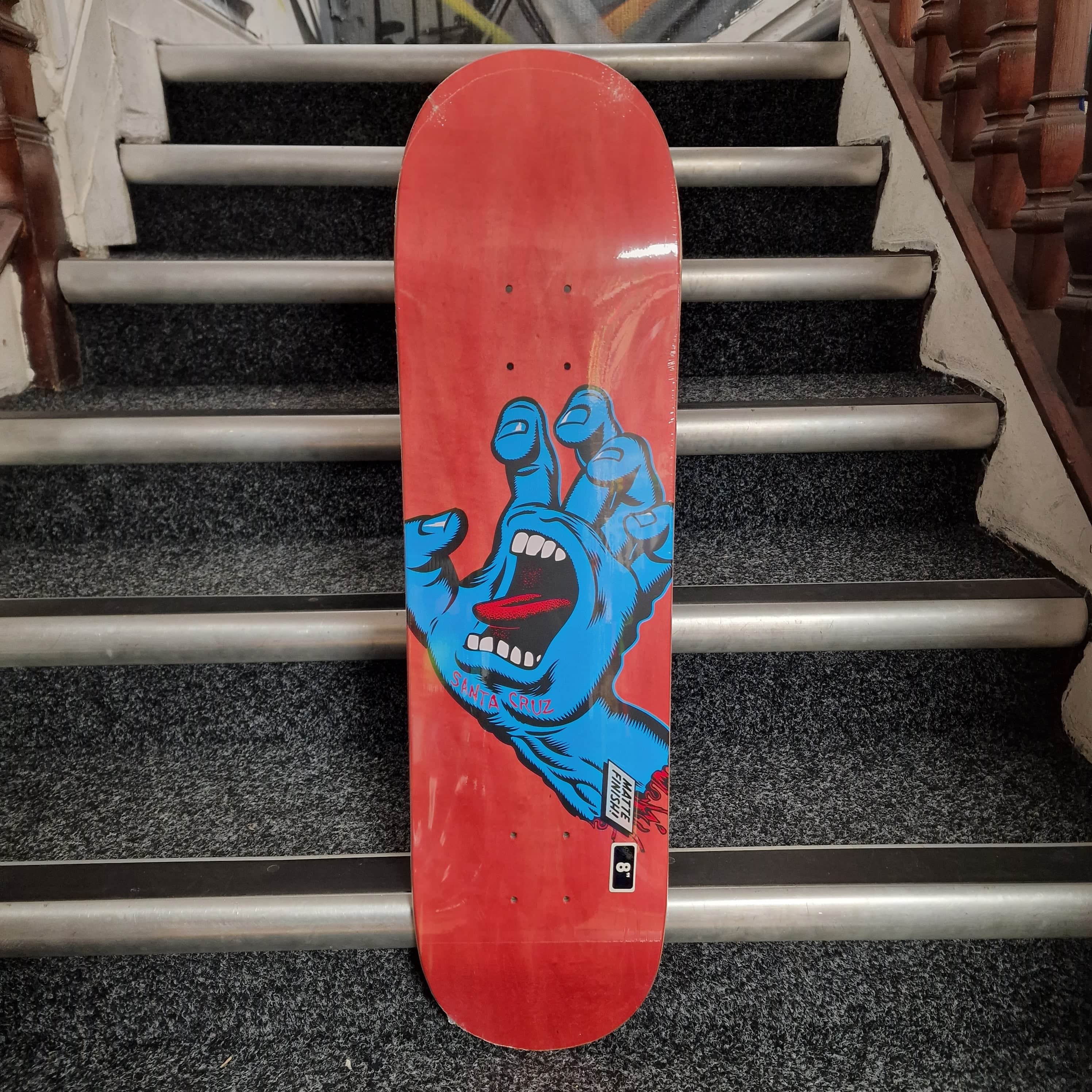 Santa Cruz Screaming Hand Red 8" Skateboard Deck | Alans BMX