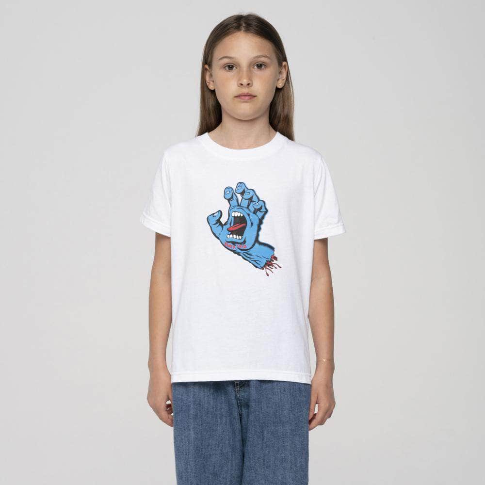 Santa Cruz Screaming Hand Youth T-shirt White | Alans BMX