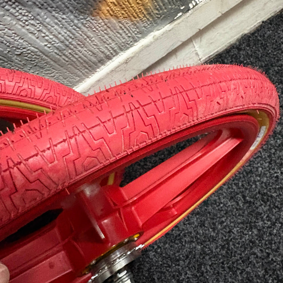 Skyway Gold Alloy Flange 60th Tuff Wheels with Tyres Used | Alans BMX