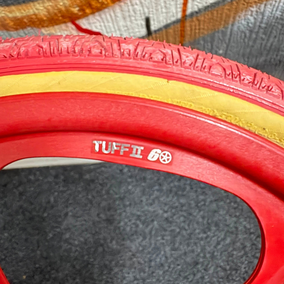 Skyway Gold Alloy Flange 60th Tuff Wheels with Tyres Used | Alans BMX