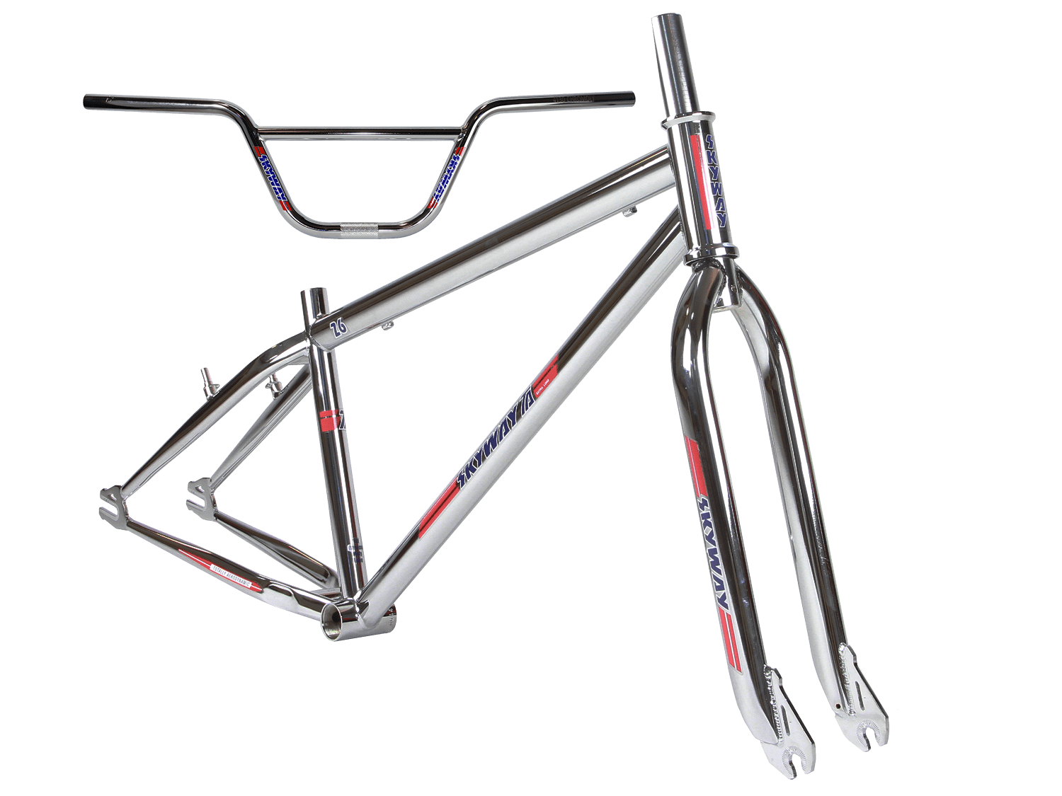 Skyway T/A 26 Inch Old School Frame / Fork / Bar Kit Chrome | Alans BMX