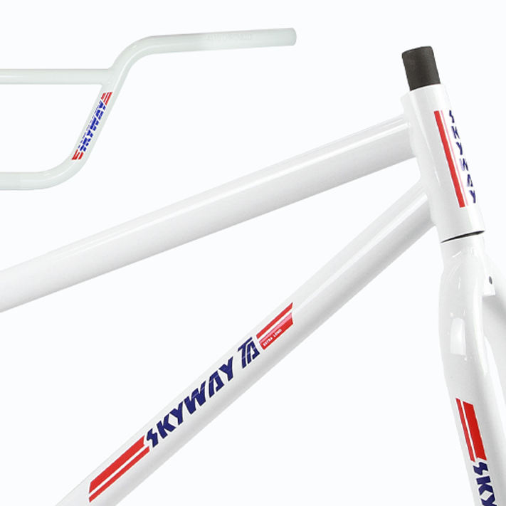 Skyway T/A 26 Inch Old School Frame / Fork / Bar Kit White | Alans BMX