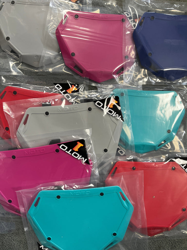 Moto 1 BMX Race Number Plate with Name and Number | Alans BMX